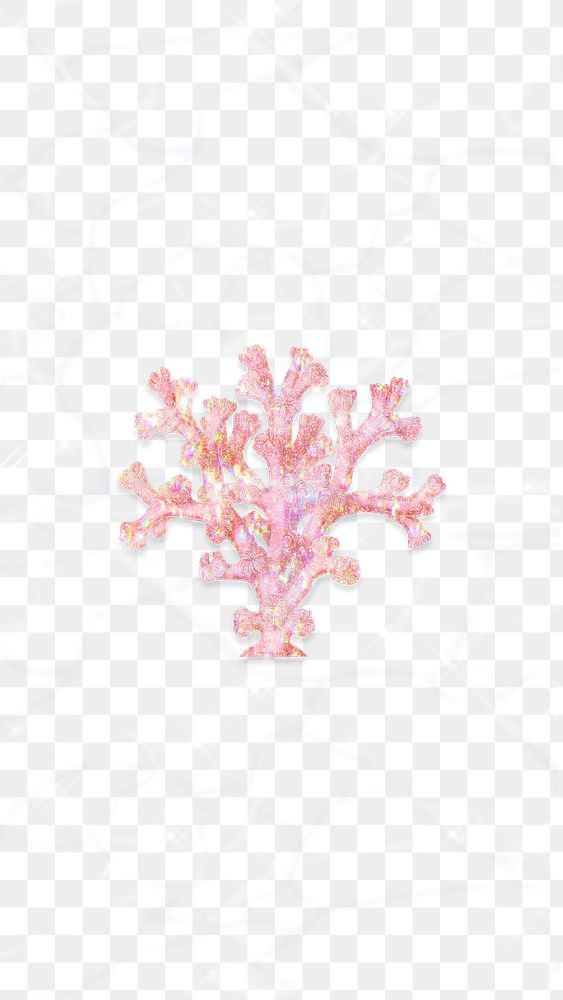 Pink holographic coral background design | Free PNG - rawpixel