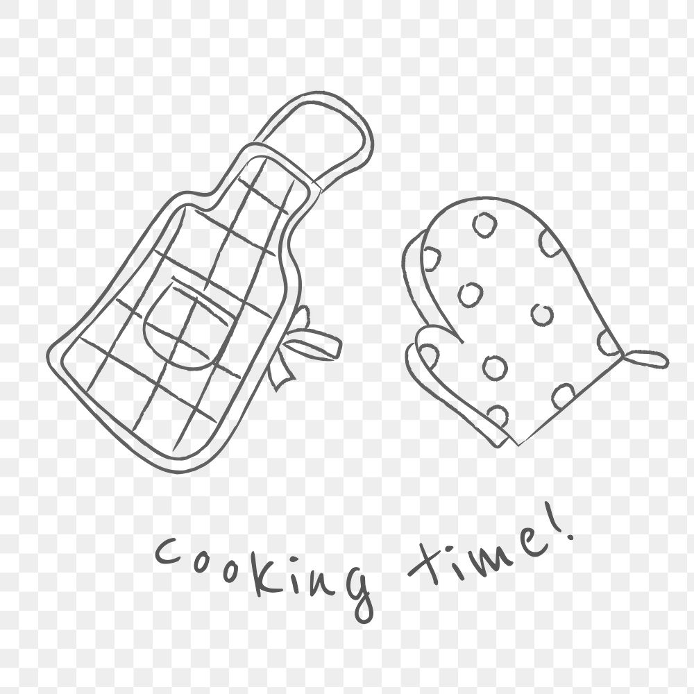 Cooking time doodle stickers | Free PNG - rawpixel