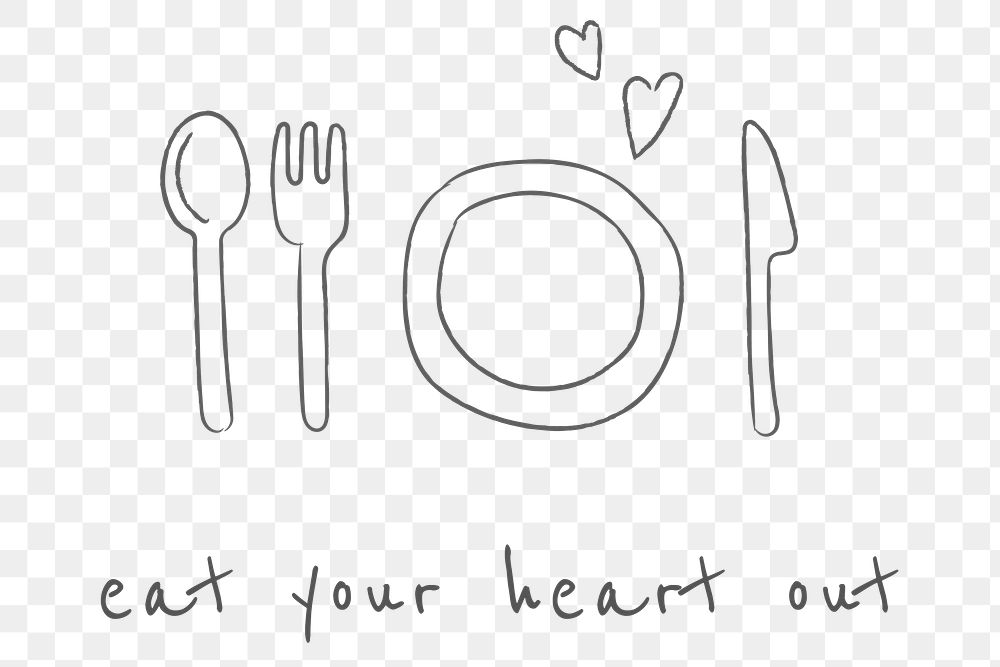 Eat your heart out cute | Free PNG - rawpixel