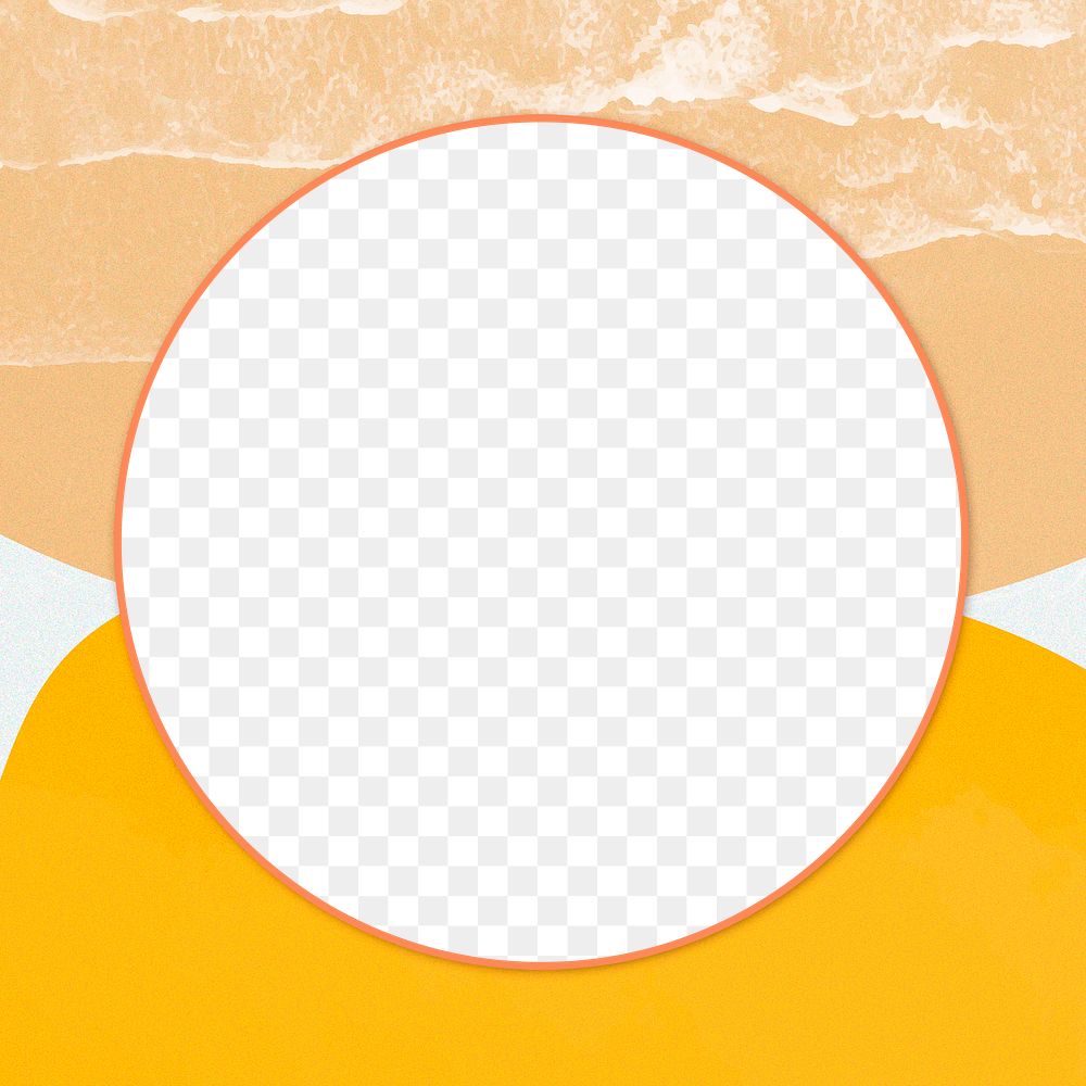 Circle PNG frame round orange | Free PNG - rawpixel