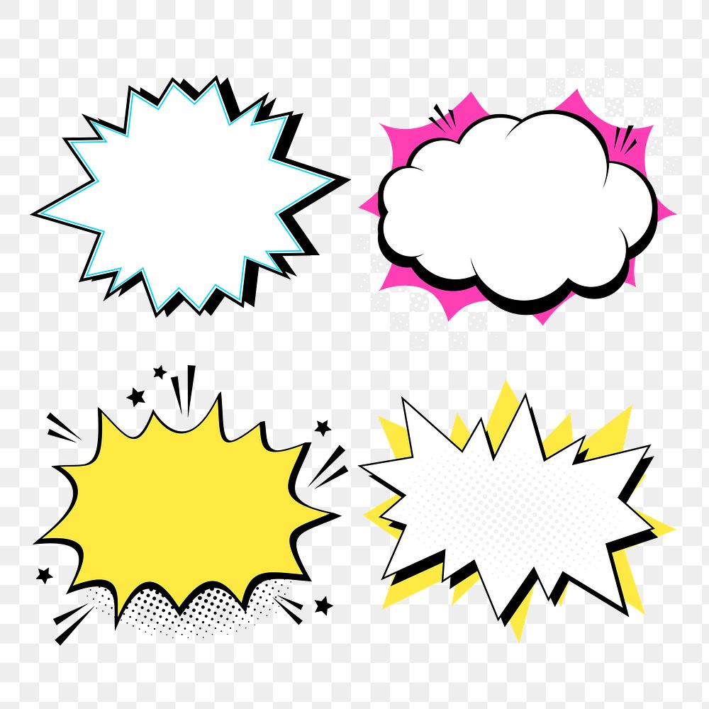 Cartoon effect speech bubble design | Premium PNG - rawpixel