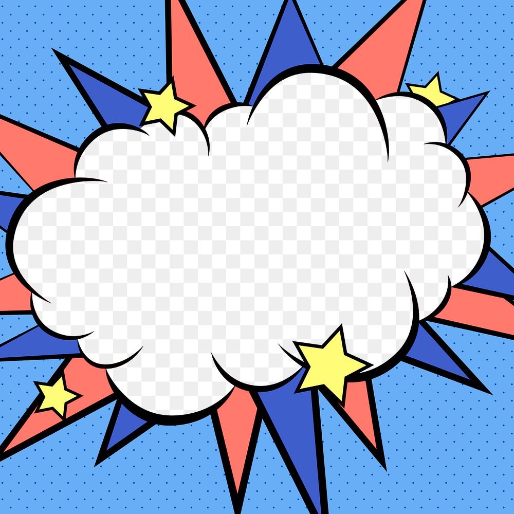 Cloud cartoon effect speech bubble | Premium PNG - rawpixel