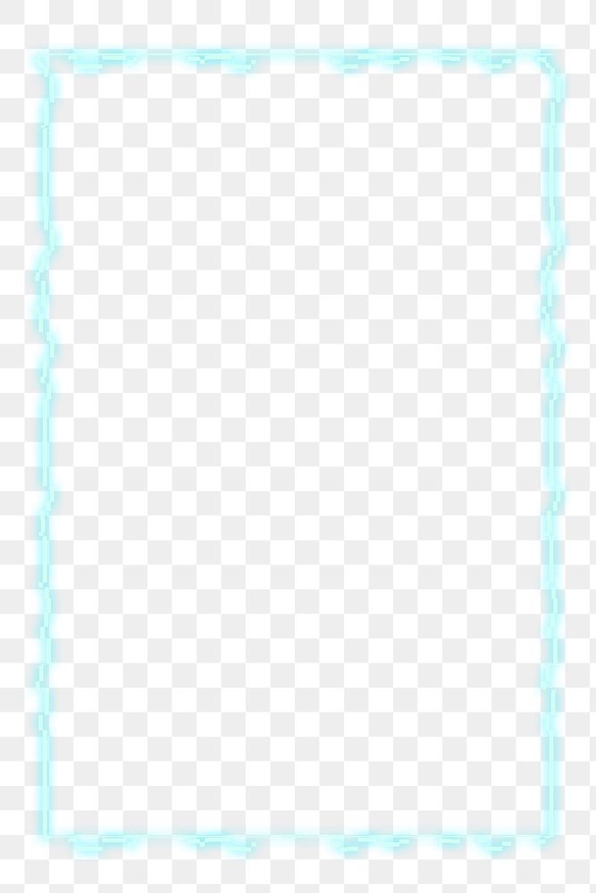 Blue rectangle frame png glitch | Free PNG - rawpixel