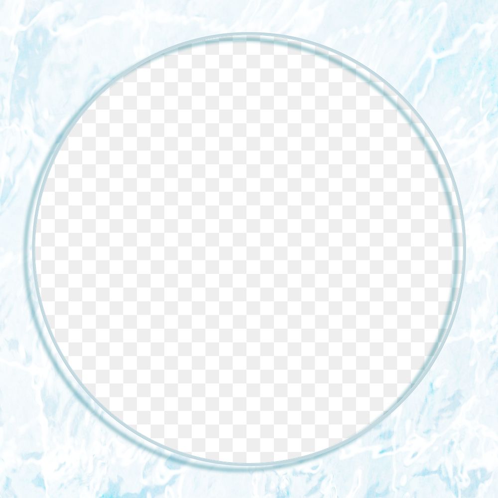 Round abstract water frame design | Free PNG - rawpixel