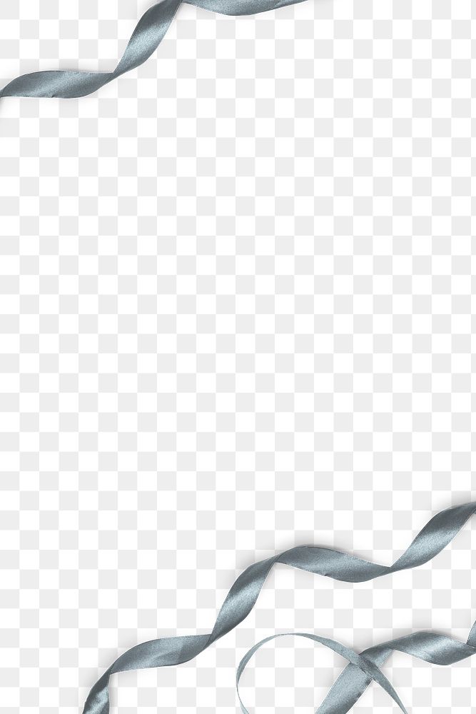 Silver ribbons border png transparent | Premium PNG - rawpixel