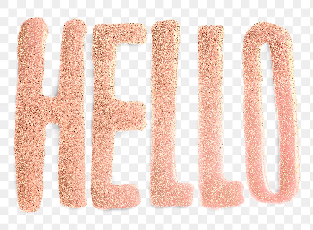 Handwriting Hello glitter png word | Free PNG Sticker - rawpixel