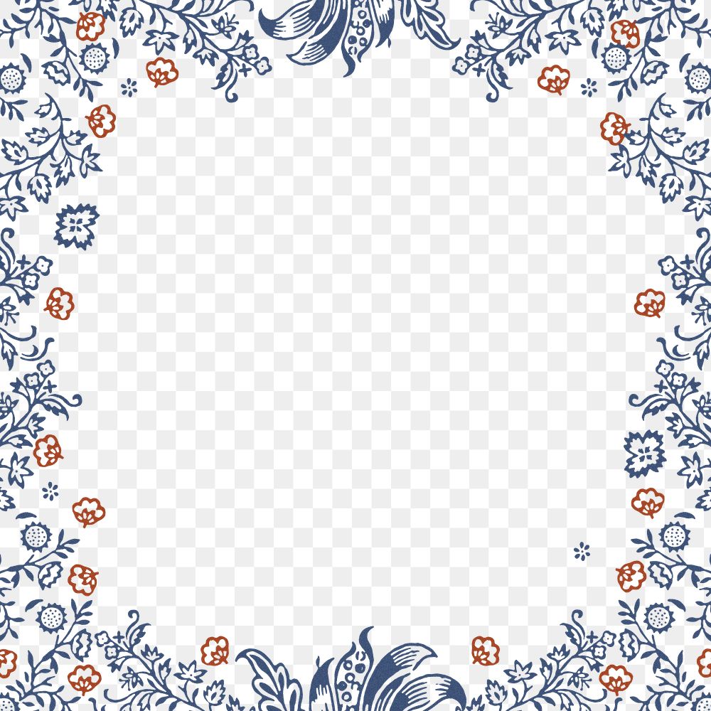 Vintage png floral ornament frame | Premium PNG - rawpixel