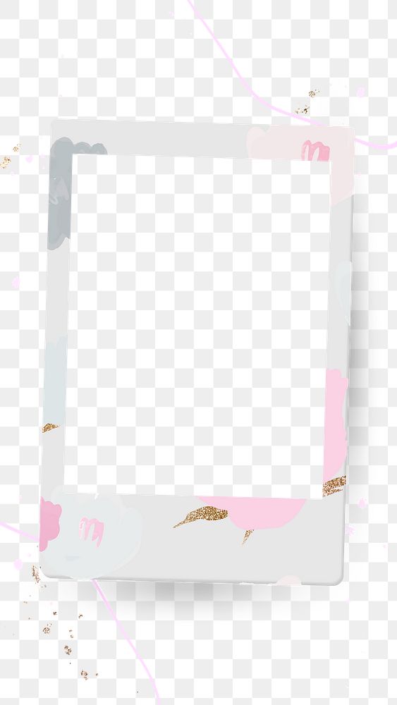 Png flower decorated instant camera | Premium PNG - rawpixel