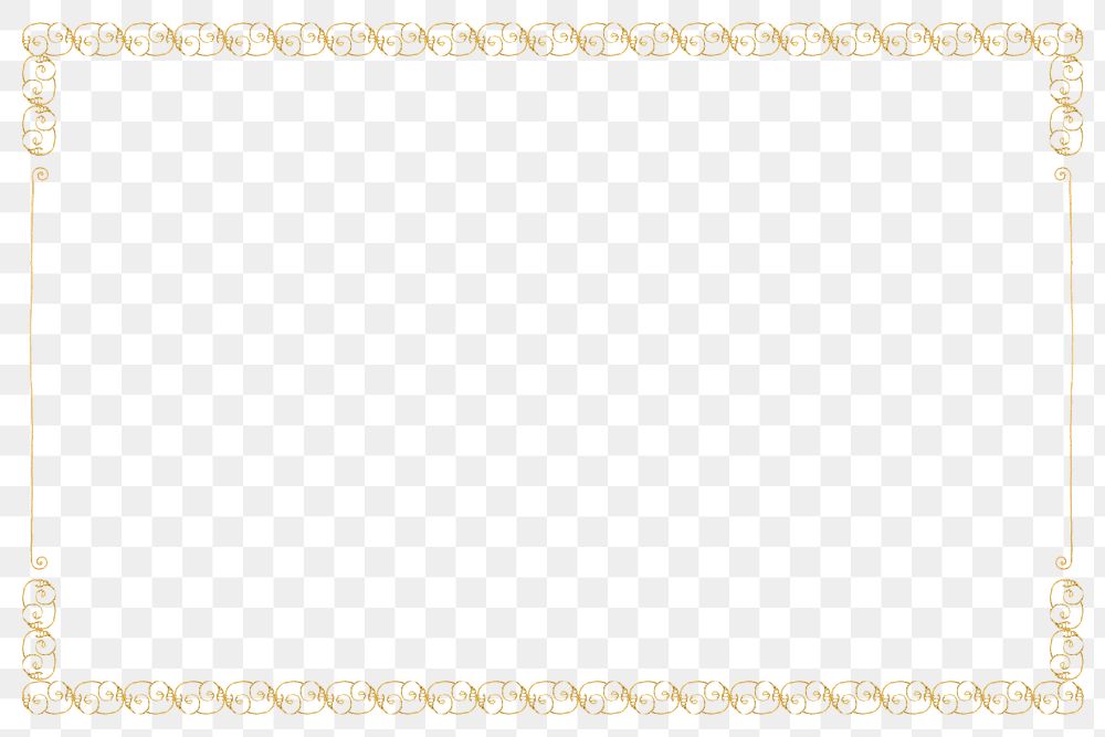 Gold filigree frame border png | Free PNG - rawpixel