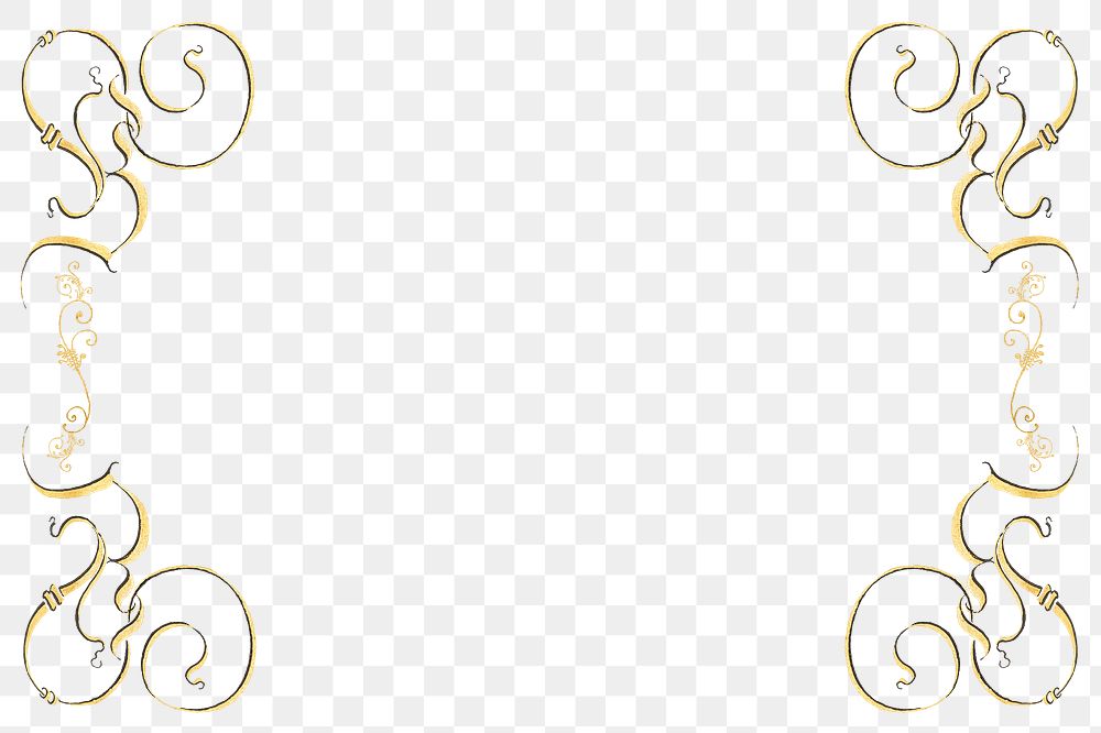 Gold filigree frame border png | Free PNG - rawpixel