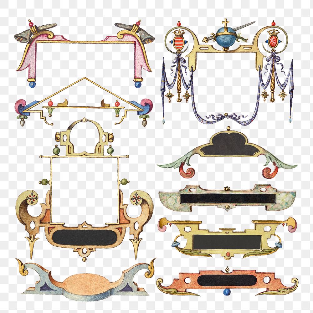 Victorian gold signboard emblem png, | Premium PNG - rawpixel