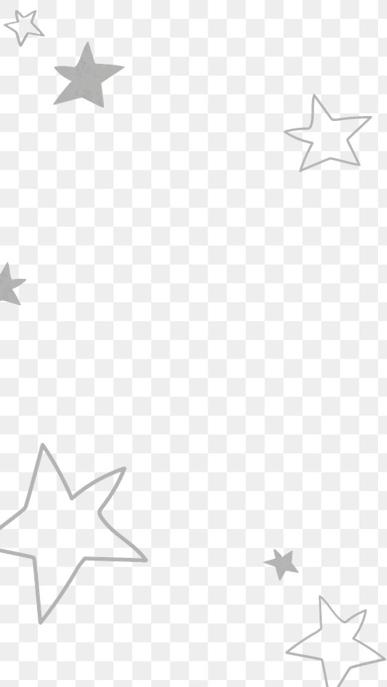 Gray stars png hand drawn | Free PNG - rawpixel