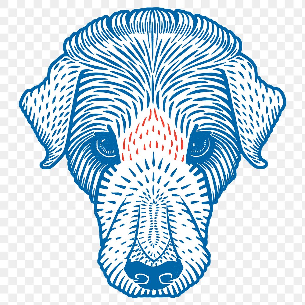 Blue dog png animal sticker | Free PNG Sticker - rawpixel