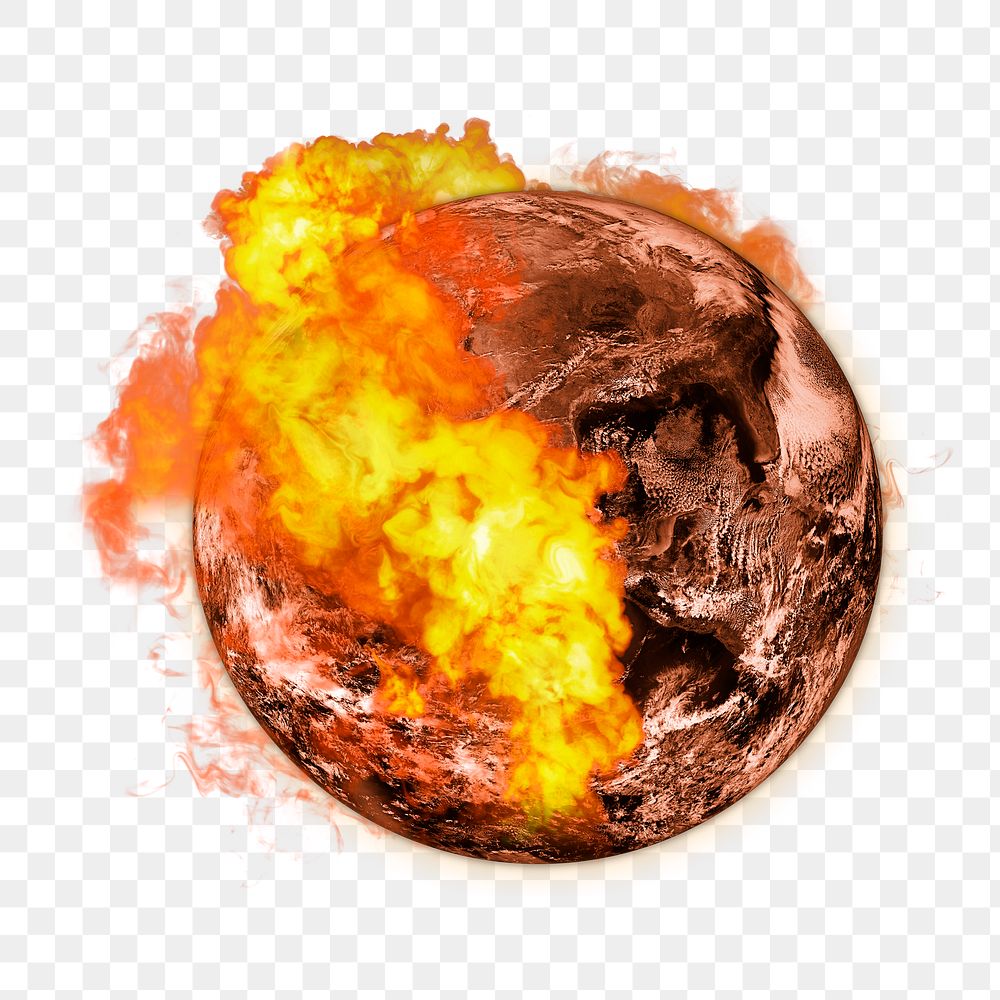 Png burning earth for global | Premium PNG Sticker - rawpixel