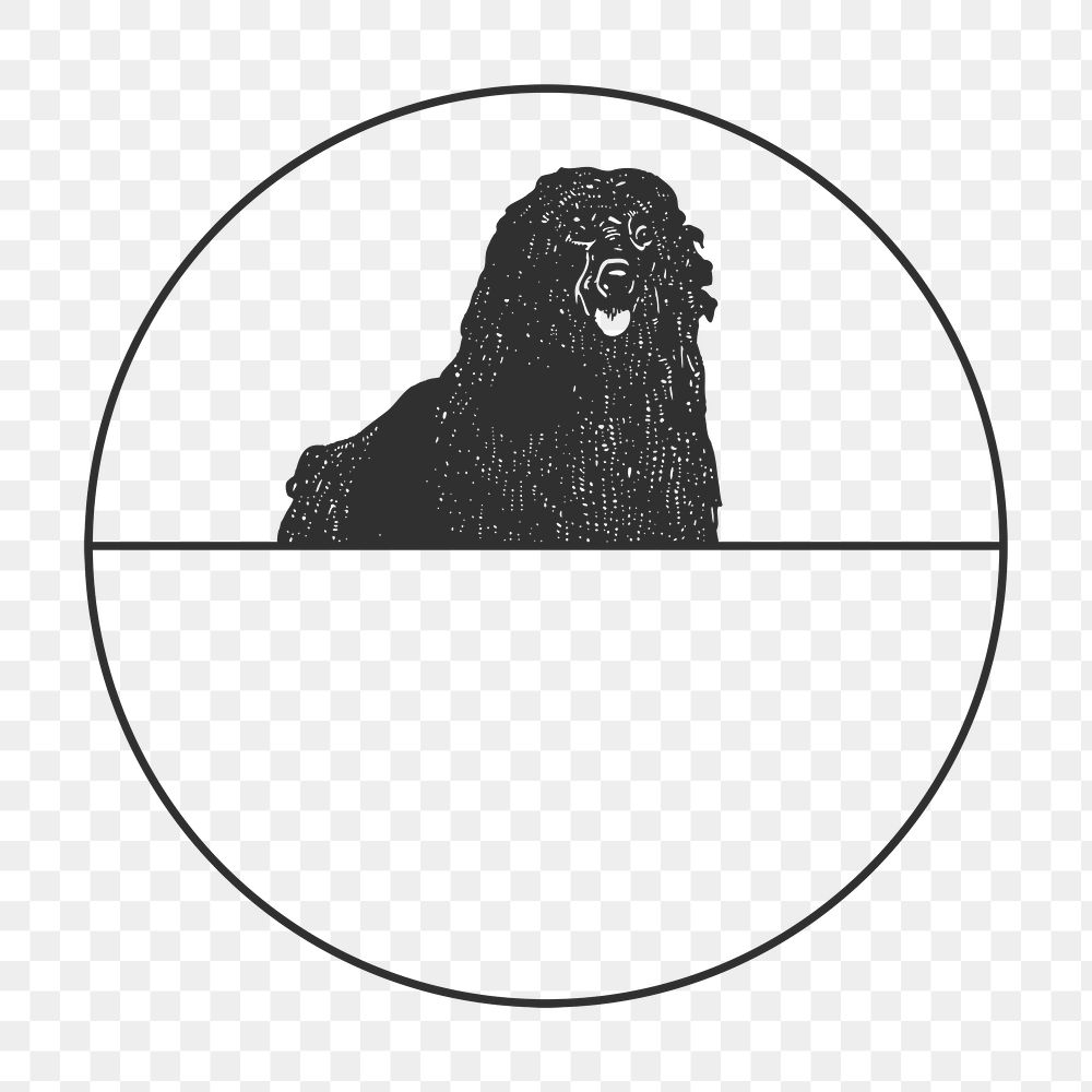 Dog png transparent badge in vintage | Free PNG Sticker - rawpixel