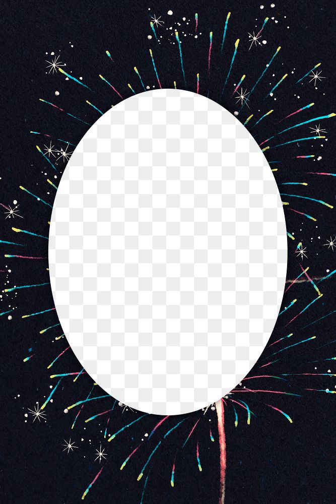 Fireworks frame png on black | Free PNG - rawpixel
