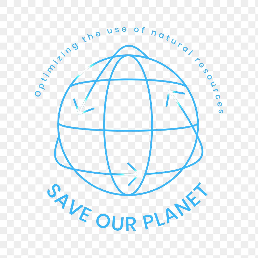 Global environmental logo png with save | Free PNG Sticker - rawpixel