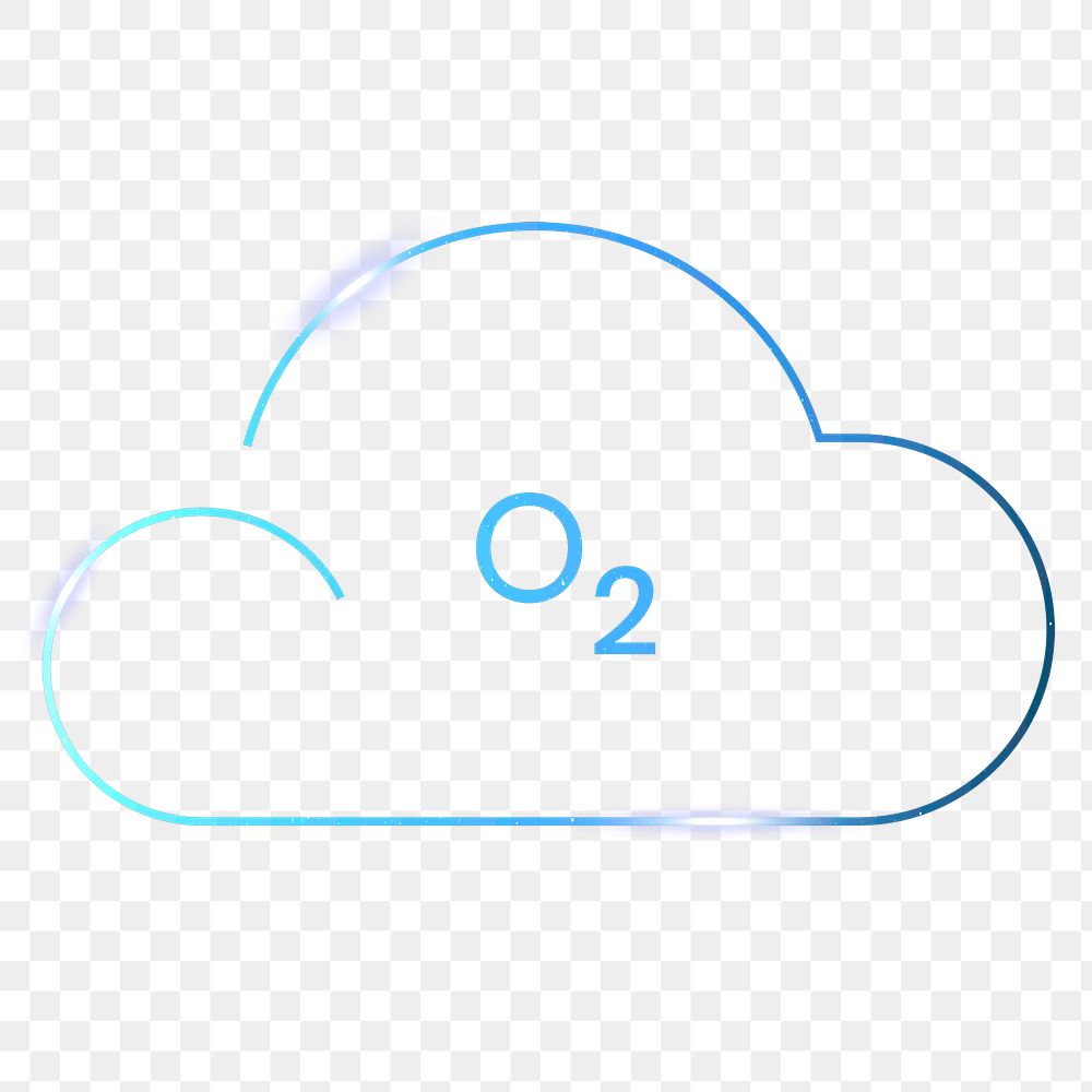 Cloud O2 icon png oxygen | Free Icons Sticker - rawpixel