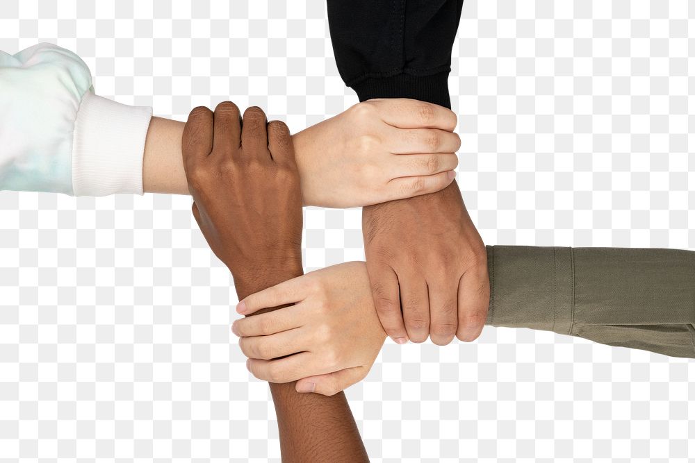 Png Diverse hands united mockup | Premium PNG Sticker - rawpixel
