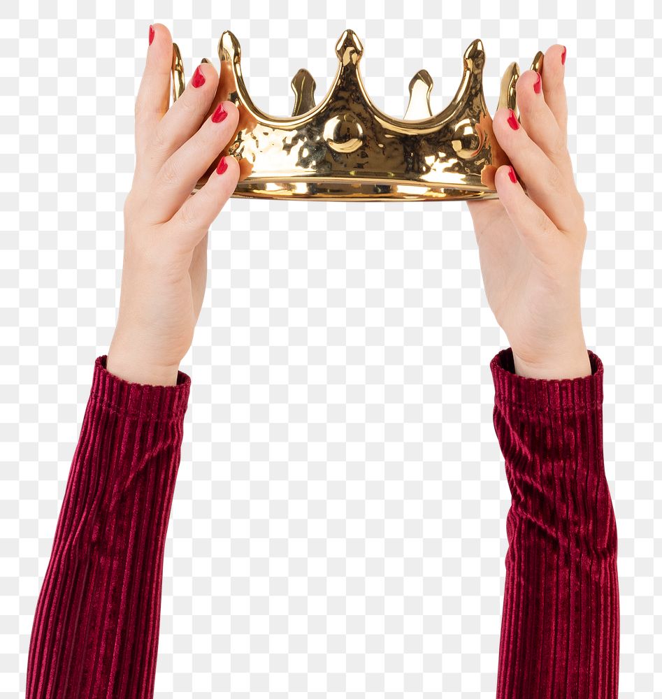 Png Hand holding crown mockup | Premium PNG Sticker - rawpixel