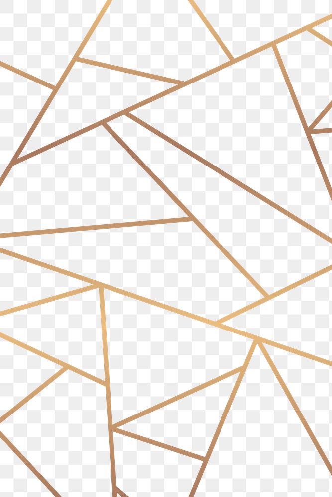 Gold geometric triangle pattern png | Free PNG - rawpixel