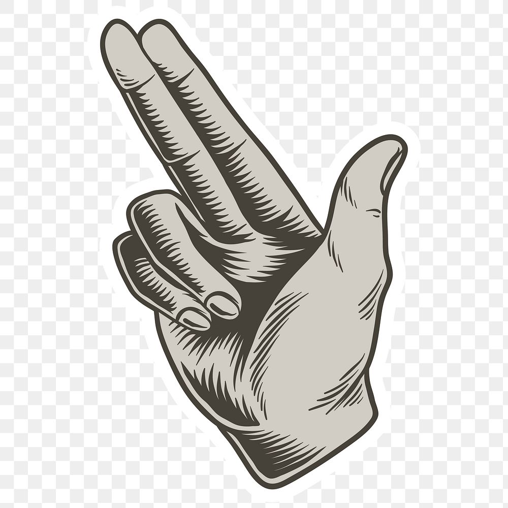 Hand drawn finger gun symbol | Free PNG Sticker - rawpixel