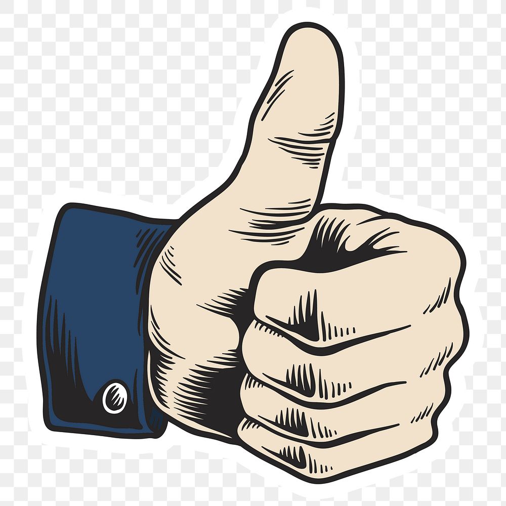 Thumbs up sticker design element | Free PNG Sticker - rawpixel