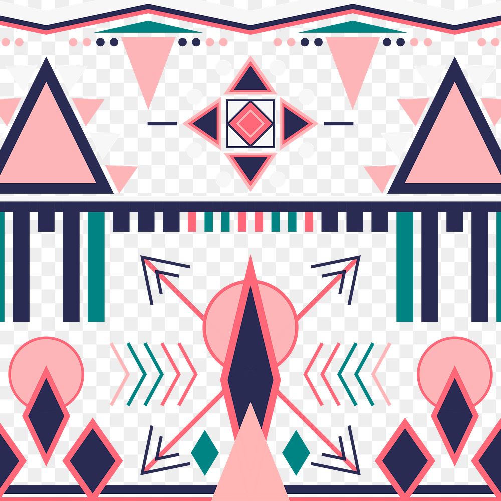 Colorful ethnic pattern png, transparent | Free PNG - rawpixel