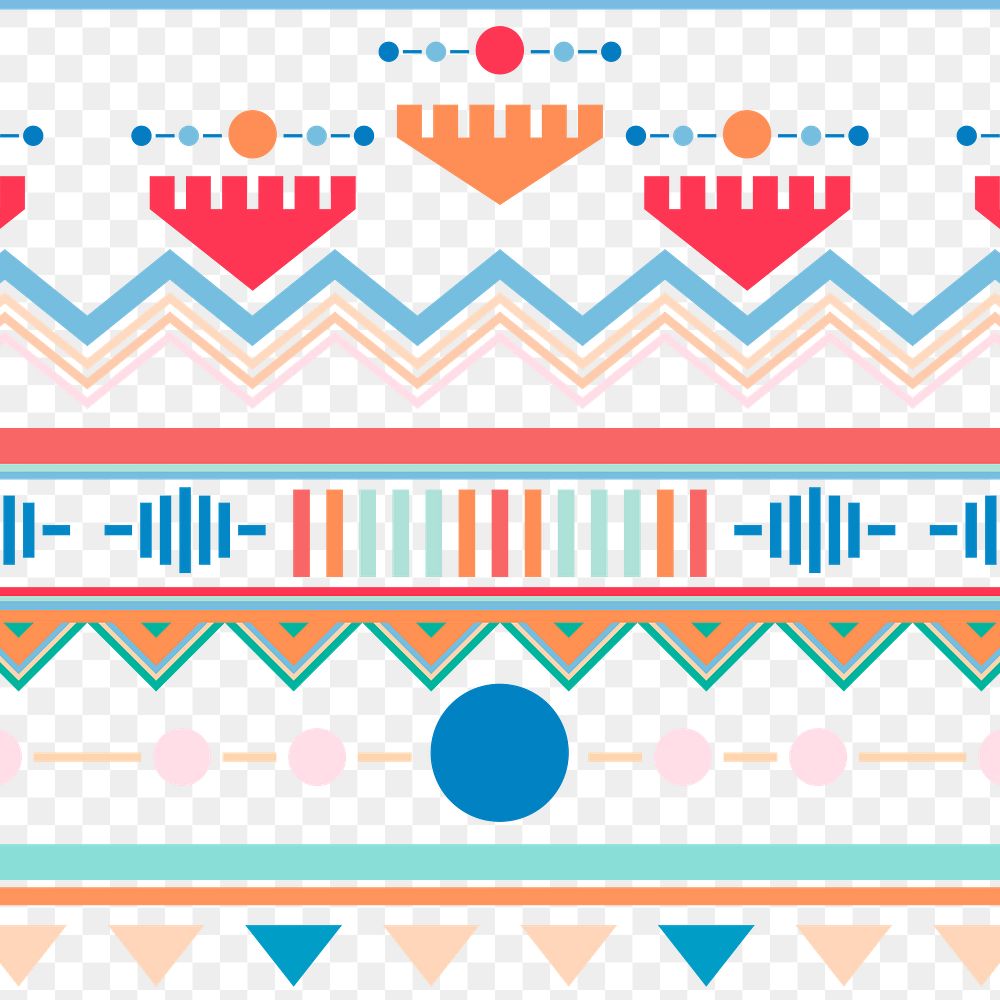 Ethnic pattern png, transparent background, | Free PNG - rawpixel