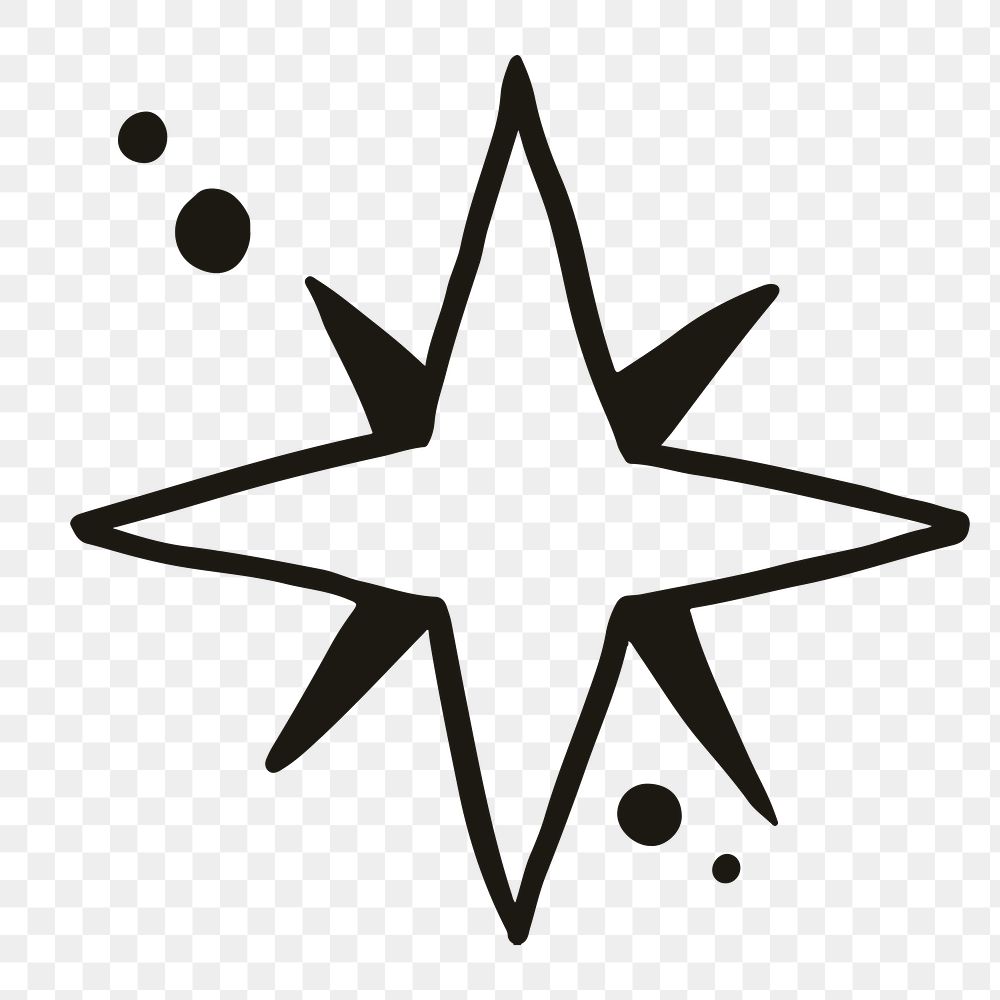 Png sparkling stars icon in doodle | Free PNG Sticker - rawpixel