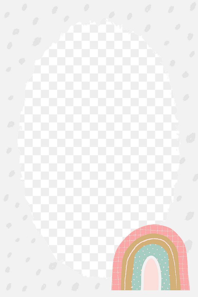 Rainbow frame PNG clipart, doodle | Free PNG - rawpixel