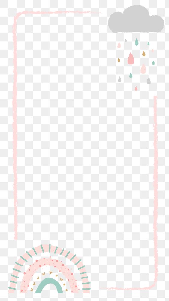 Cute frame PNG clipart, doodle | Free PNG - rawpixel