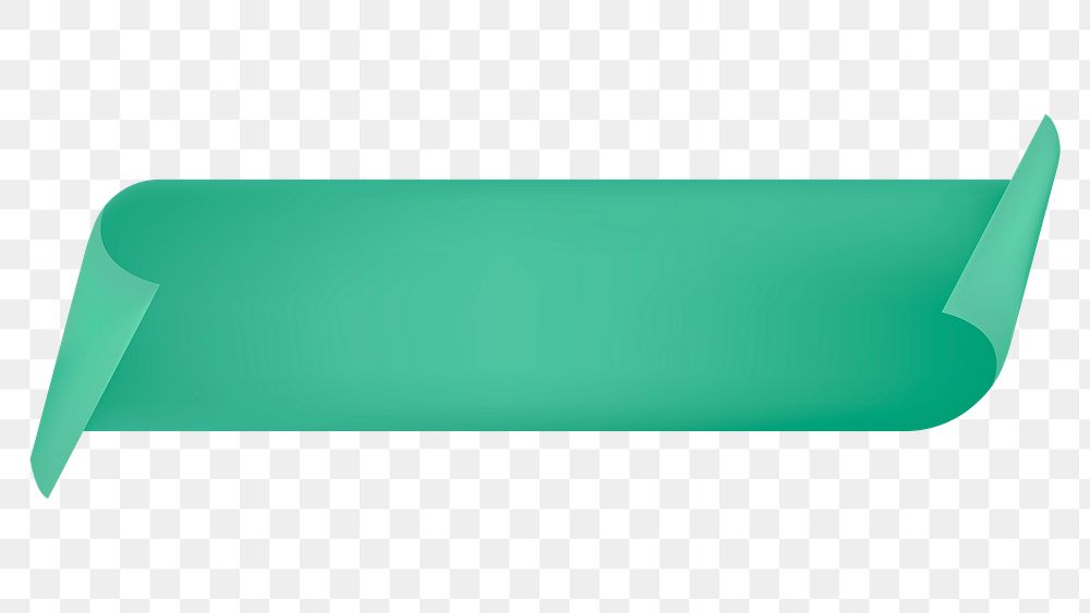 Ribbon png sticker, green banner | Premium PNG Sticker - rawpixel