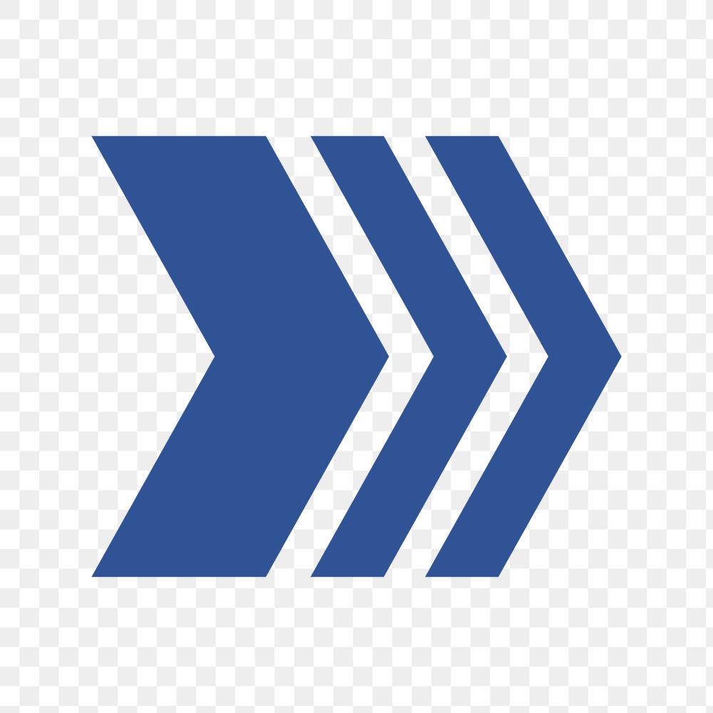 Double arrow png icon, blue | Premium Icons Sticker - rawpixel