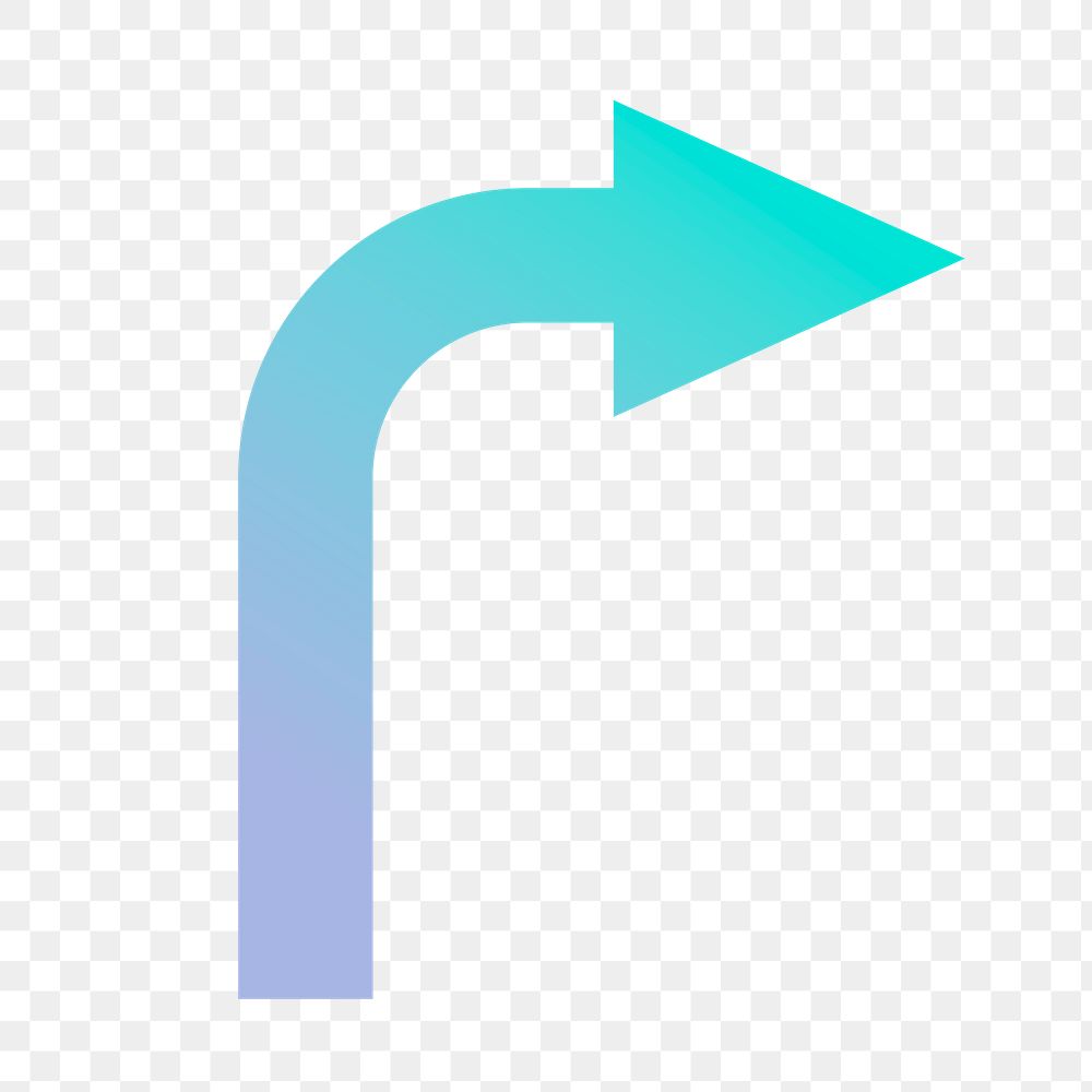 Arrow png sticker, turn right | Free PNG Sticker - rawpixel