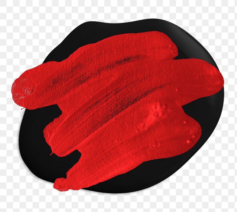 Red paint png badge sticker, | Premium PNG Sticker - rawpixel