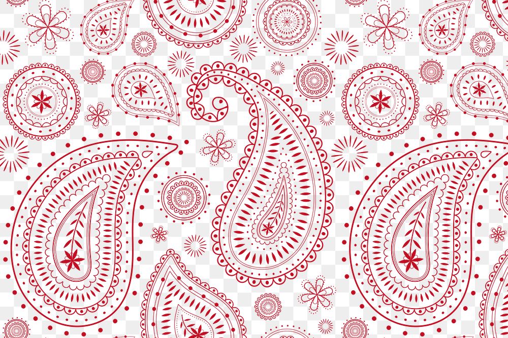Red paisley background png transparent, | Free PNG - rawpixel