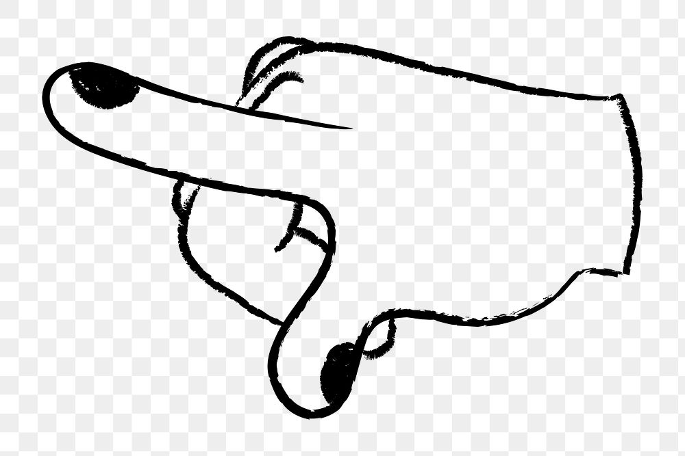 Hand finger png sticker, black | Free PNG Sticker - rawpixel
