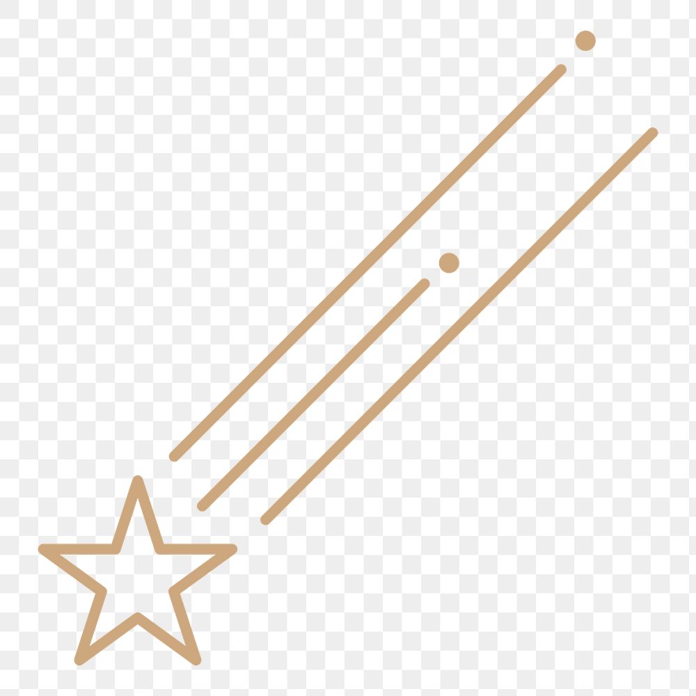Falling star png sticker, simple | Premium PNG Sticker - rawpixel