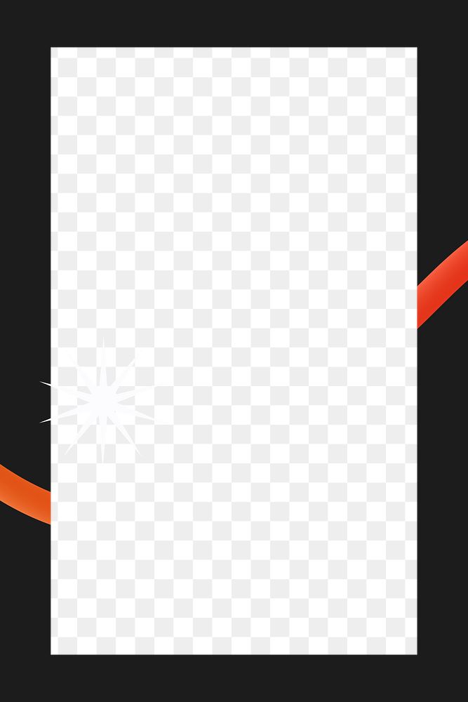 Black frame png, squiggle shapes | Premium PNG - rawpixel