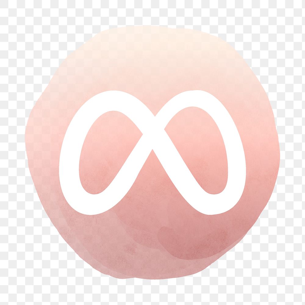 Meta app icon png in watercolor. | Free Icons Sticker - rawpixel