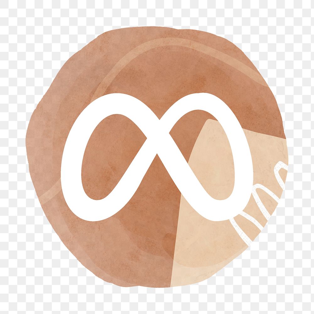 Meta app icon png in watercolor. | Free Icons Sticker - rawpixel