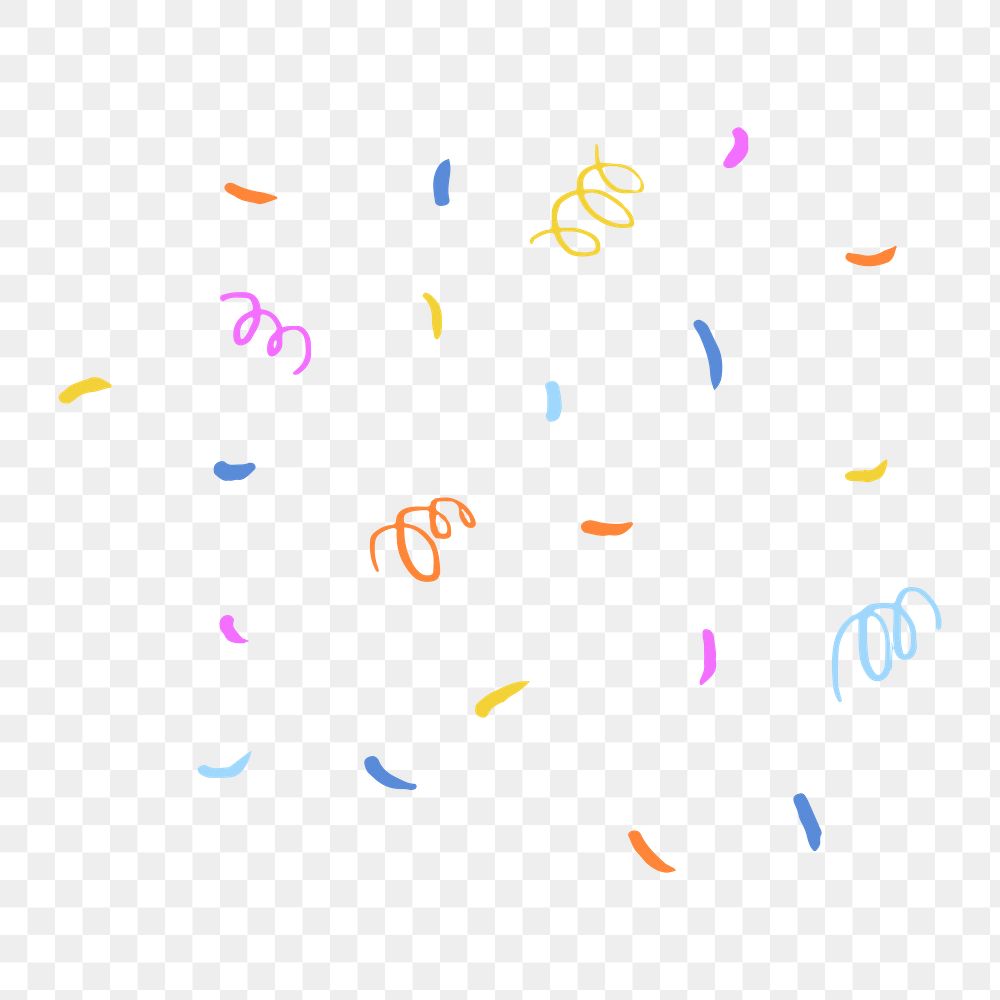 Colorful confetti png sticker, drawing | Free PNG Sticker - rawpixel