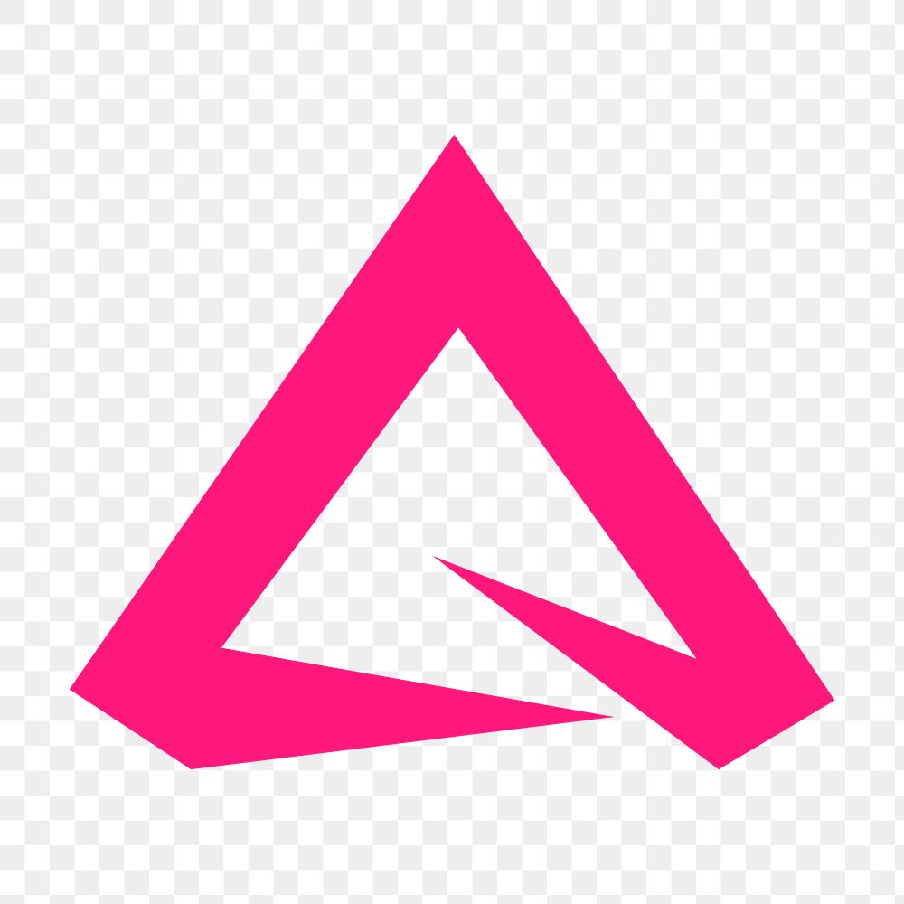 Pink triangle logo png, modern | Premium PNG Sticker - rawpixel