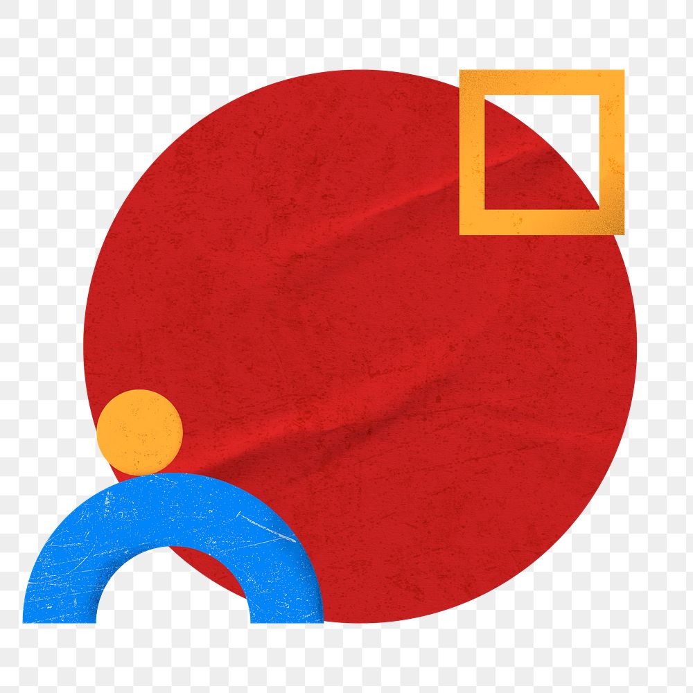 Circle png geometric sticker, red | Premium PNG Sticker - rawpixel