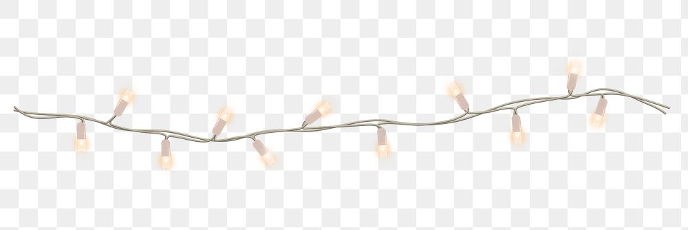 Fairy lights png sticker, festive | Premium PNG - rawpixel