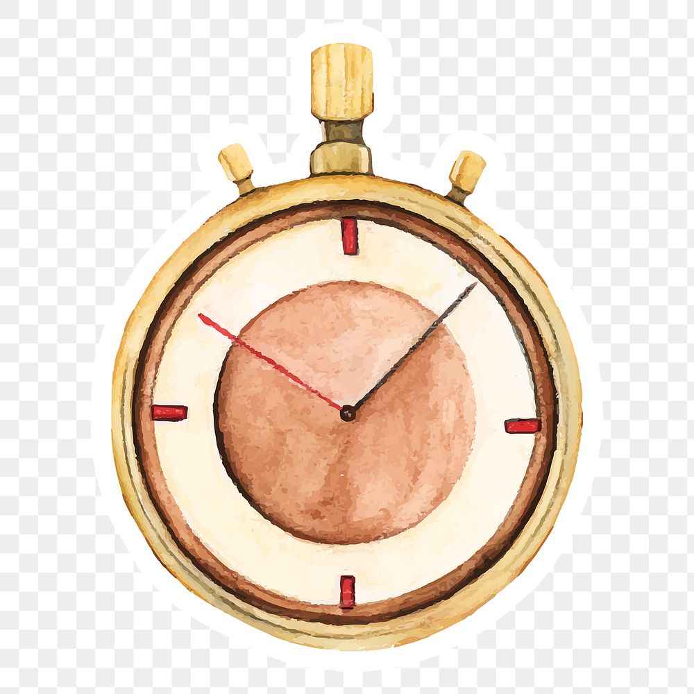 Hand drawn old watch sticker | Premium PNG Sticker - rawpixel