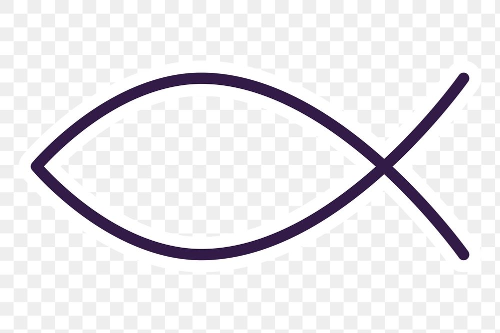 Christian ichthys fish symbol sticker | Free PNG Sticker - rawpixel