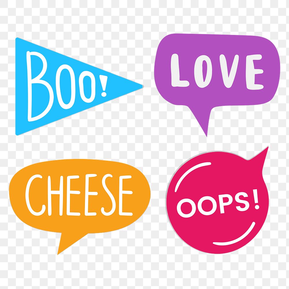 Word expressions set design element | Free PNG - rawpixel