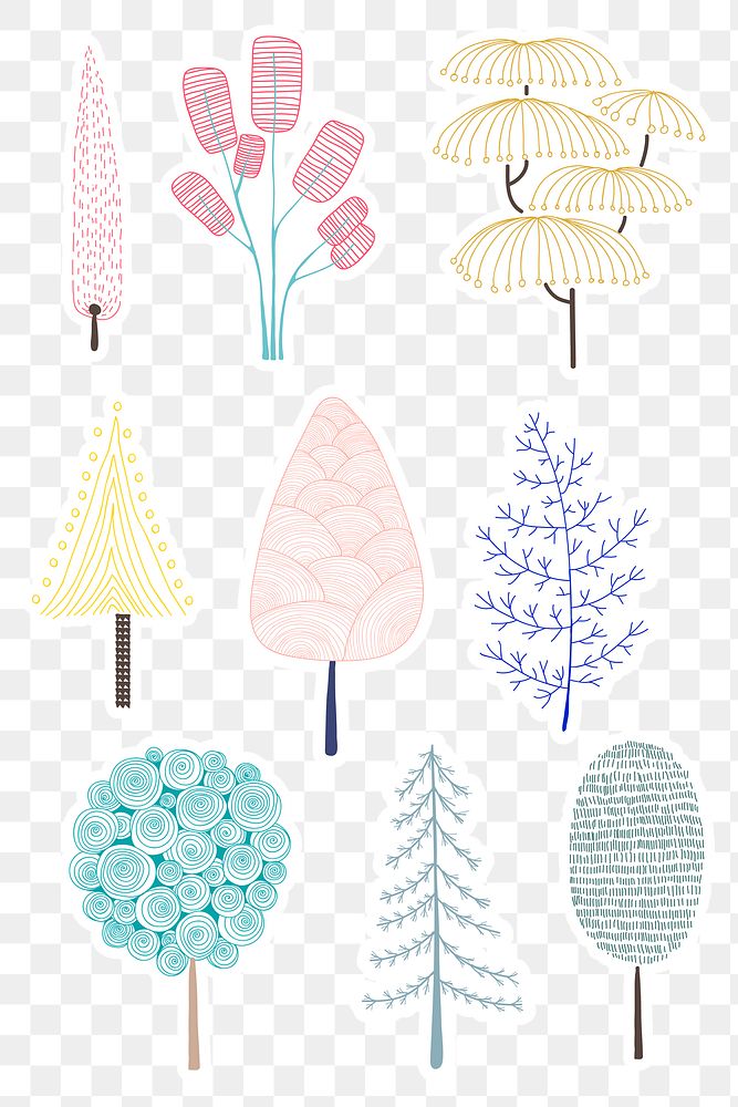 Cute pastel pine tree sticker | Premium PNG - rawpixel